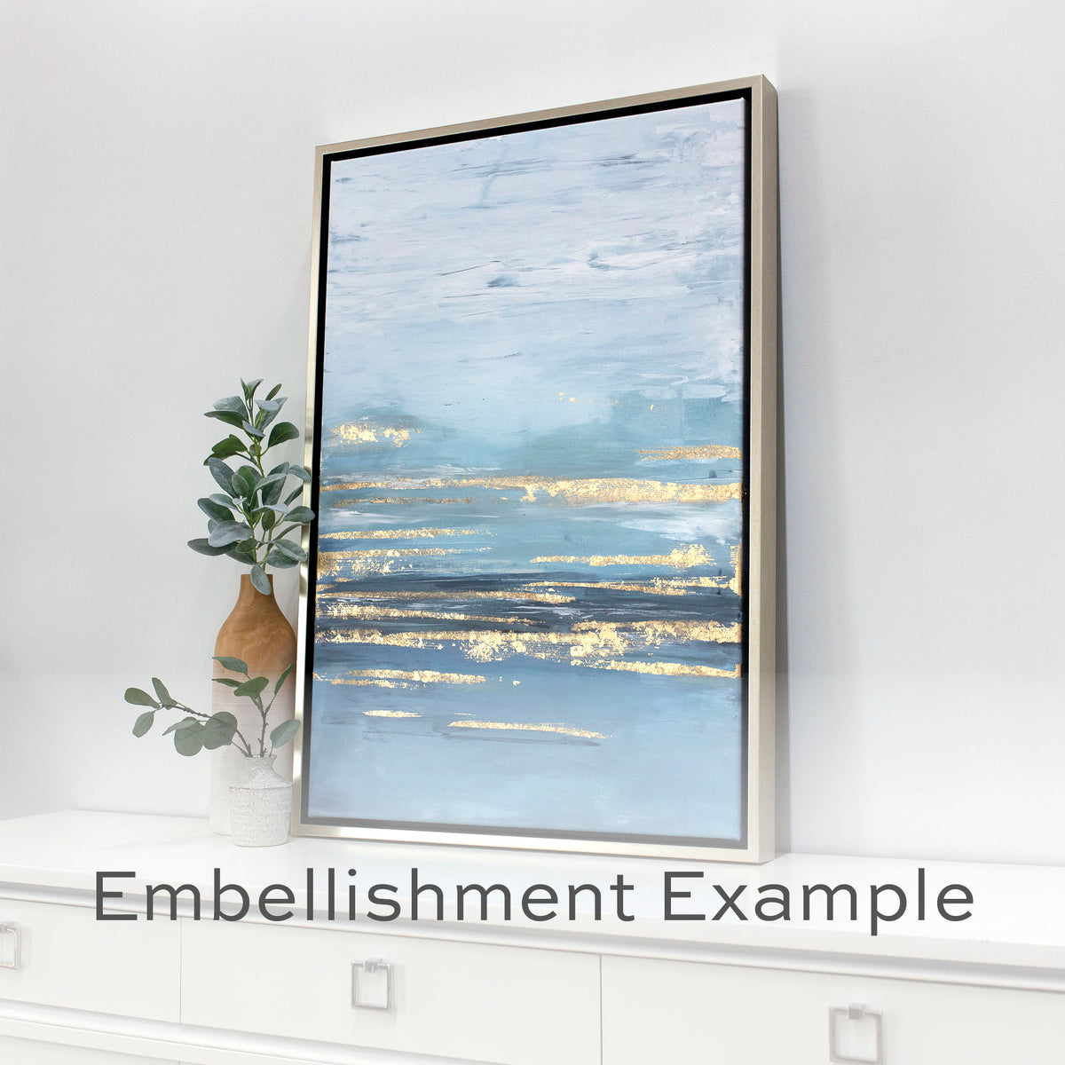 Timeless No. 1 - 36x36 Embellished & Framed Print